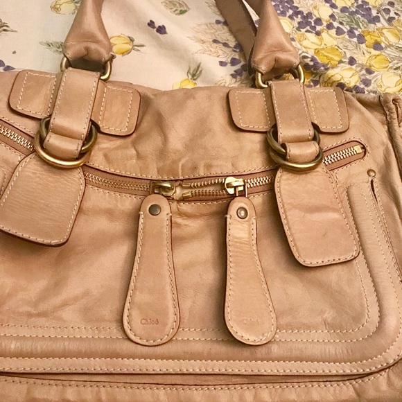Chloe | Bags | Authentic Chloe Large Bay Bag Beige Leather | Poshmark